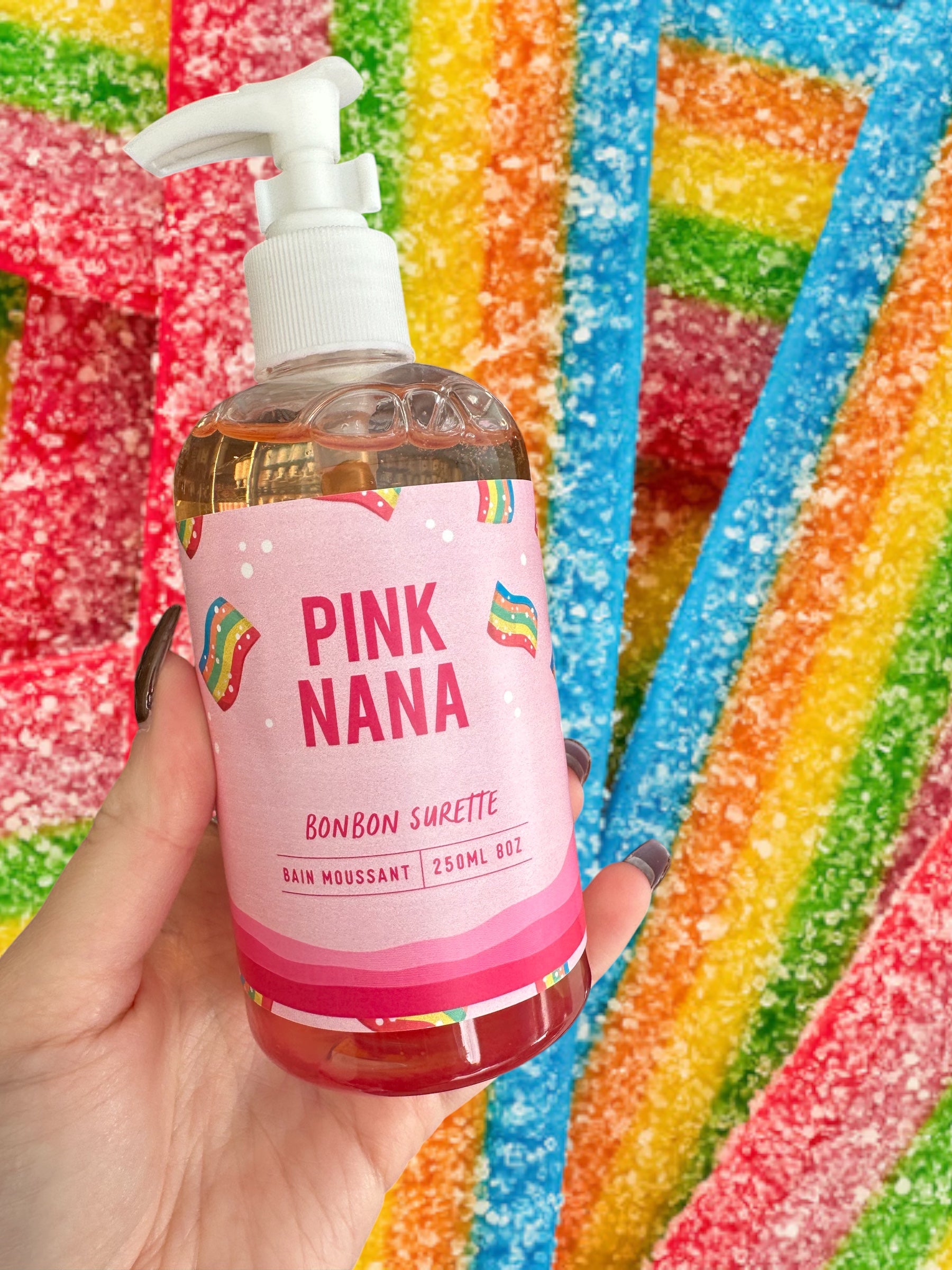 Bain moussant bonbon surette – pinknanacosmetics