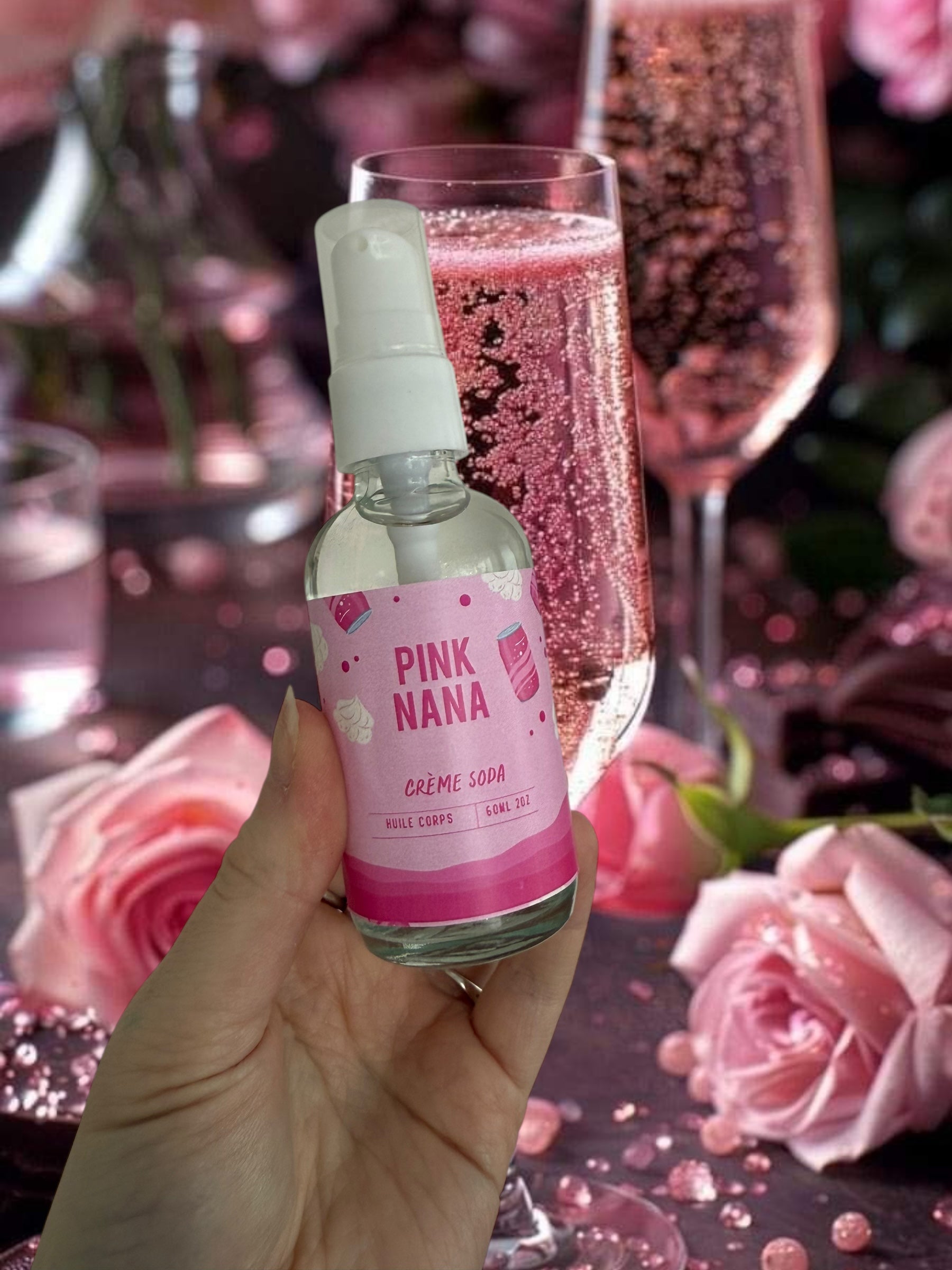Huile corps crème soda – pinknanacosmetics